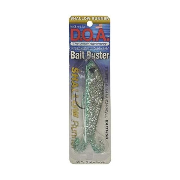Doa Shallow Bait Buster 4 58 Oz Silver Glittergreen Back Sinking